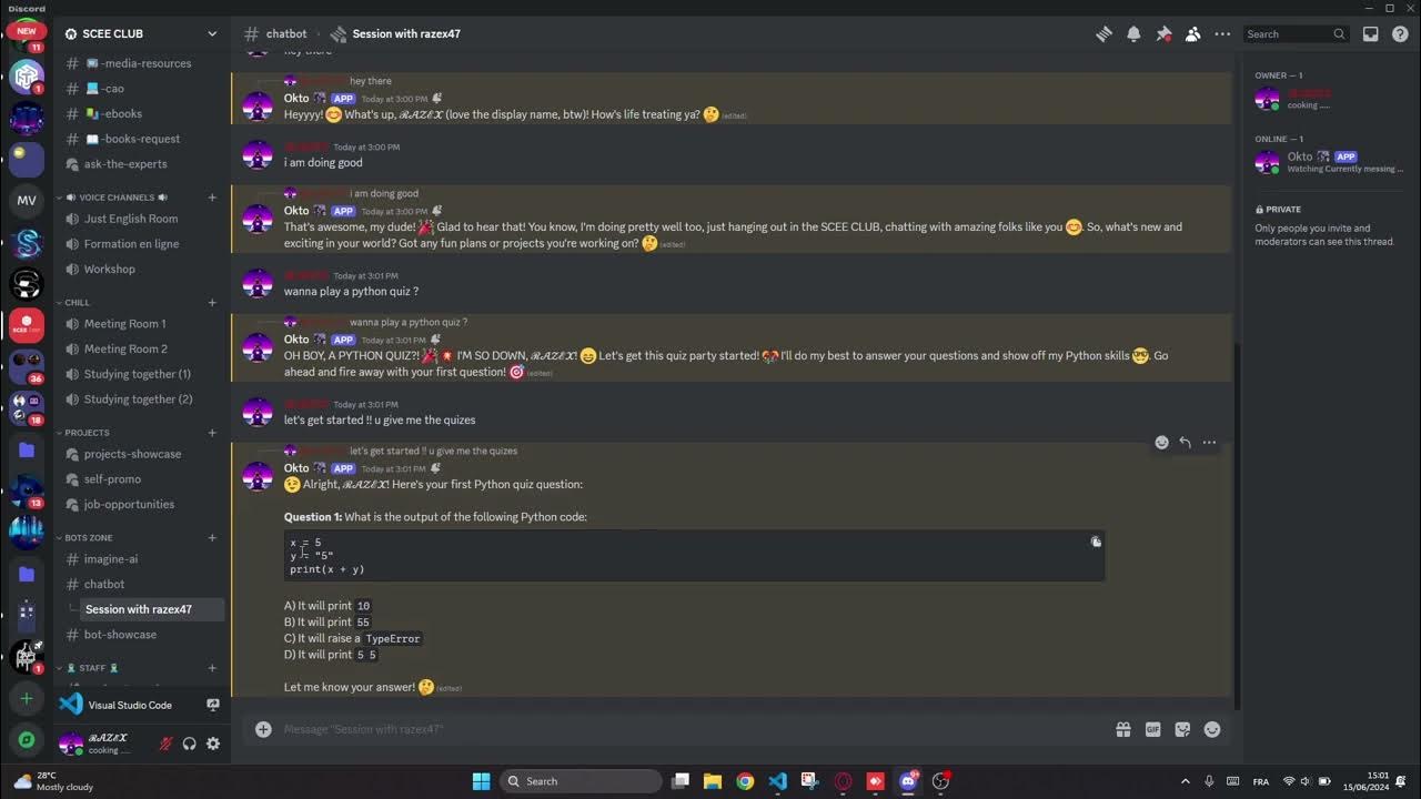 Okto discord ai bot showcase - YouTube