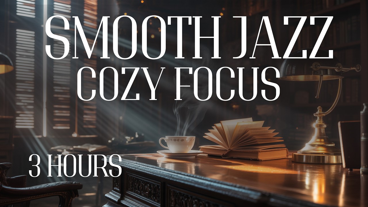 Cozy Library Jazz ☕ 3 Hours Smooth Jazz for Study, Work & Relax - YouTube