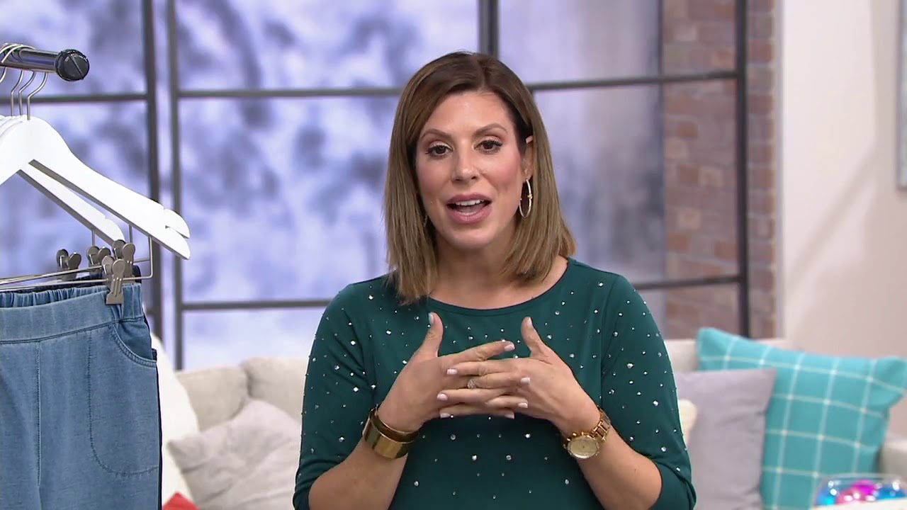 Quacker Factory DreamJeannes Pull-On Ankle Pants w/ Glam Zippers on QVC ...