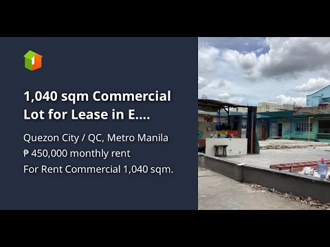 1,040 sqm Commercial Lot for Lease in E. Rodriguez|30 meters frontage ...