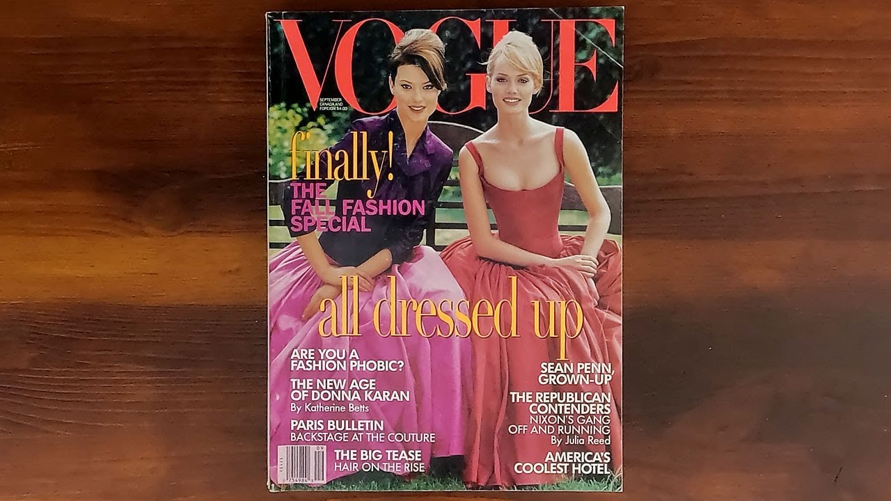 Vogue September 1995 Amber Valletta, Shalom Harlow, Sean Penn | ASMR ...