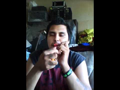 Smoking weed out of a Taki chip - YouTube