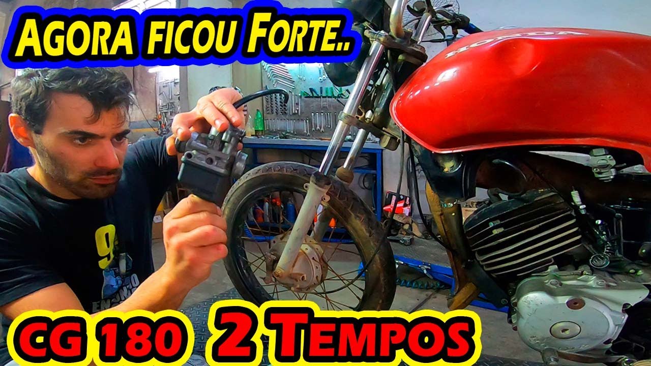 Decolando só no punho🚀CG 180 🔥 2 TEMPOS - Mexemos no Carburador - YouTube