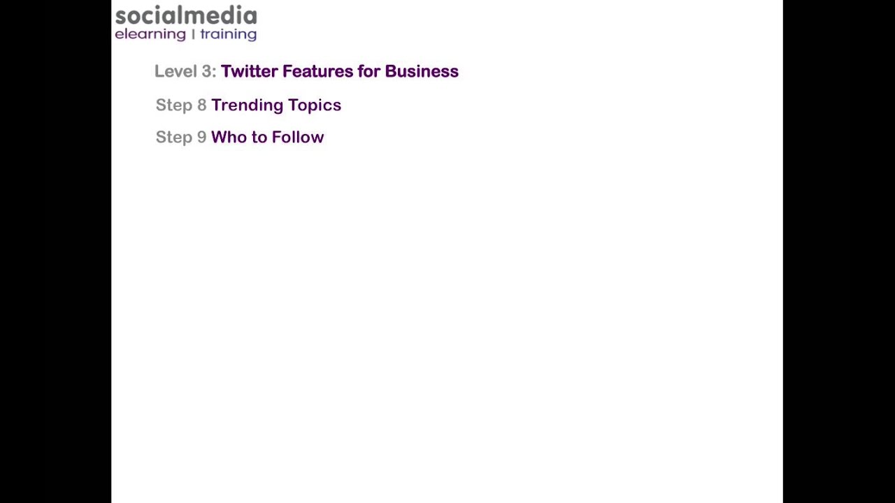 Social Media eLearning Twitter Course Level Breakdown - YouTube