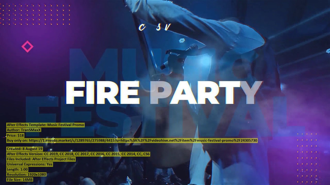 Music Festival Promo | After Effects Template | VideoHive 24305730 ...