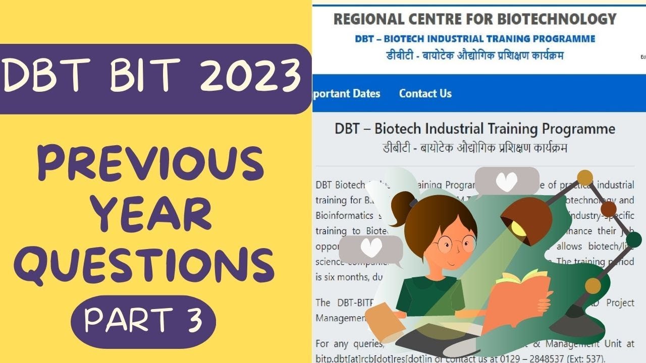 Revision Questions for DBT BITP 2023 Exam || Previous Year Questions ...