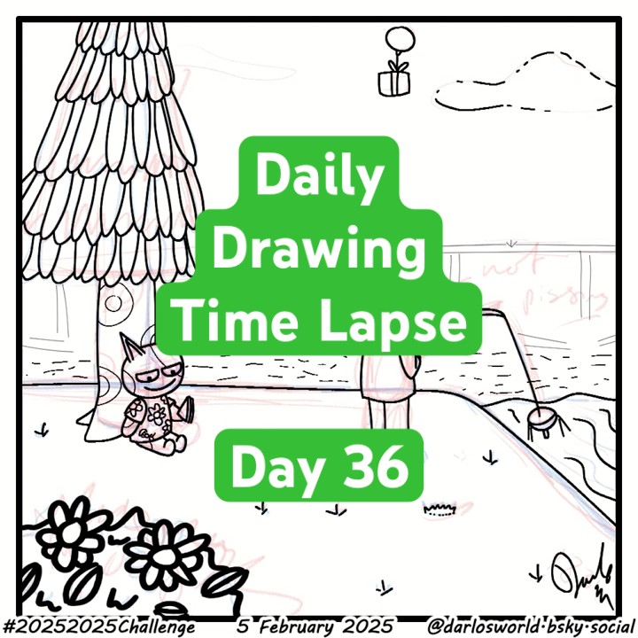 Daily Drawing Challenge - 5 February 2025 Day 36 - 2025 20-25 Challenge ...