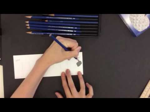 How to shade a 9 point value scale with drawing pencils - YouTube