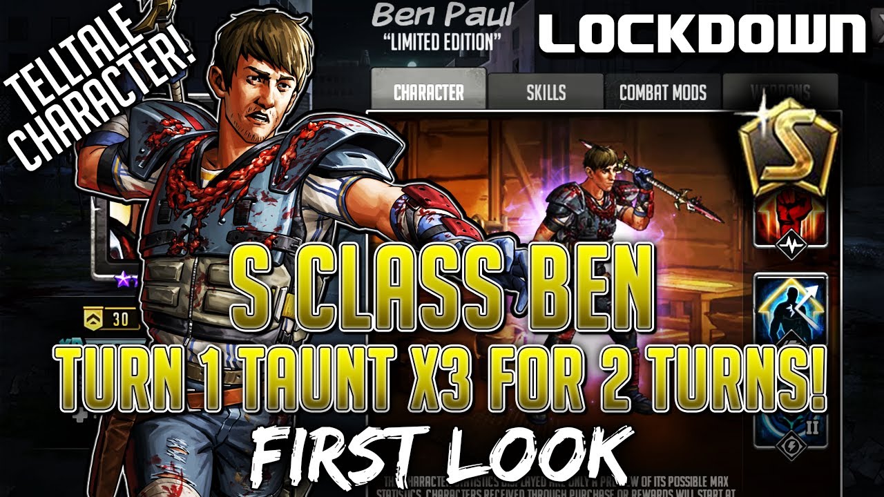 TWD RTS: S Class Telltale Ben, Turn 1 Taunt x3 for 2 Turns! Walking ...