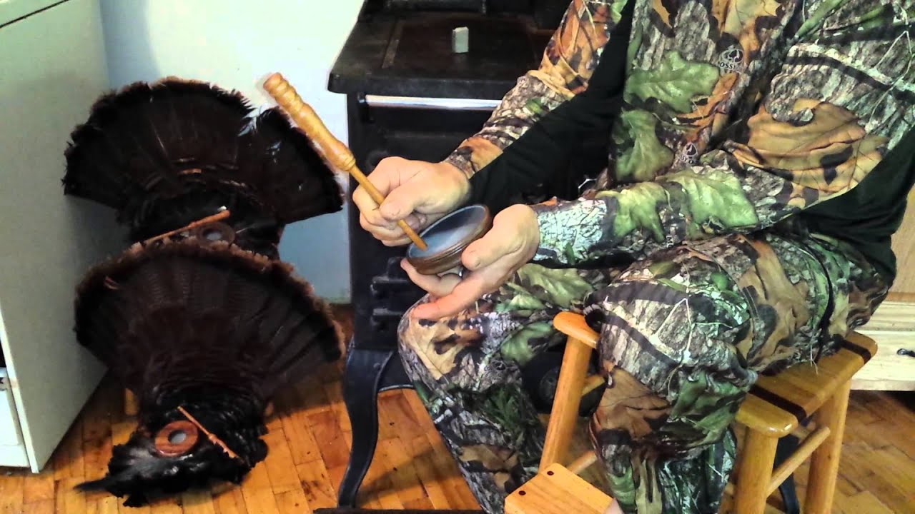 1 Turkey Call Walnut Slate over Glass with Mahogany Striker - YouTube