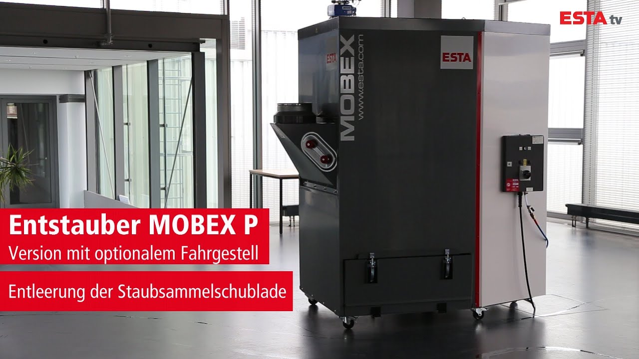 Entleerung des Staubsammelbehältnisses - ESTA Entstauber MOBEX-P - YouTube