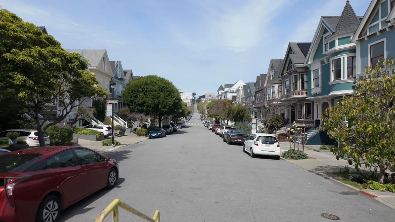 【4k】Walking around the Lower Haight neighborhood to Alamo Square, San ...