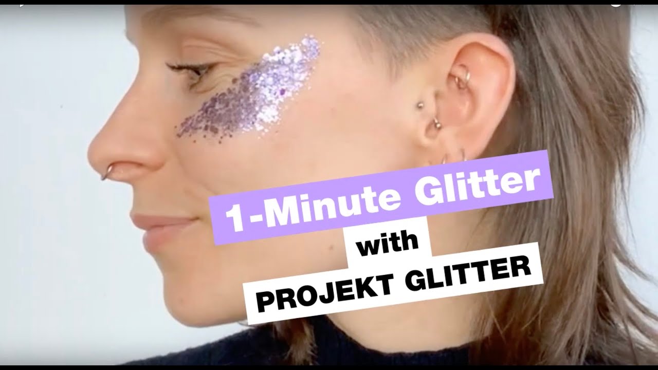 Glitter Cheeks Tutorial with PROJEKT GLITTER - YouTube