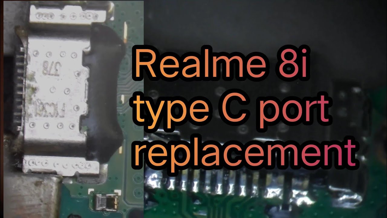 Realme 8i type C port replacement - YouTube
