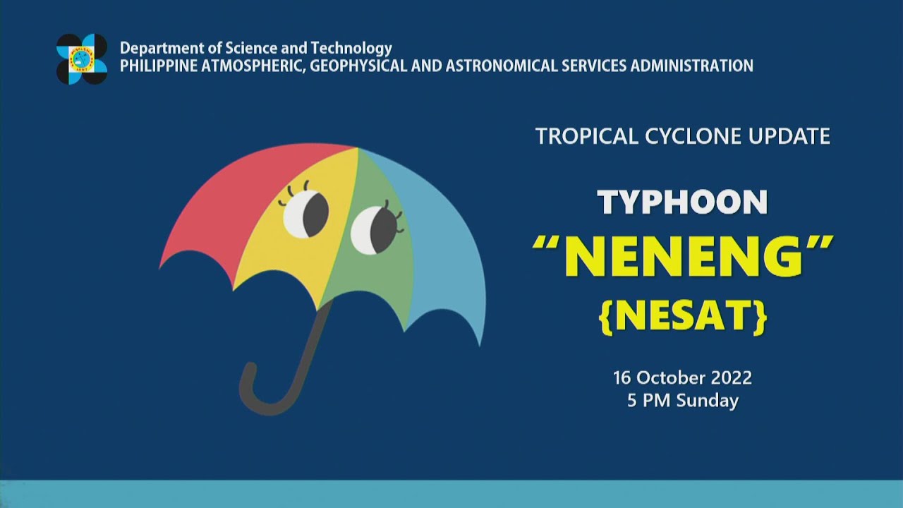 Press Briefing: Typhoon "Neneng" {NESAT} Update Sunday 5PM October 16 ...