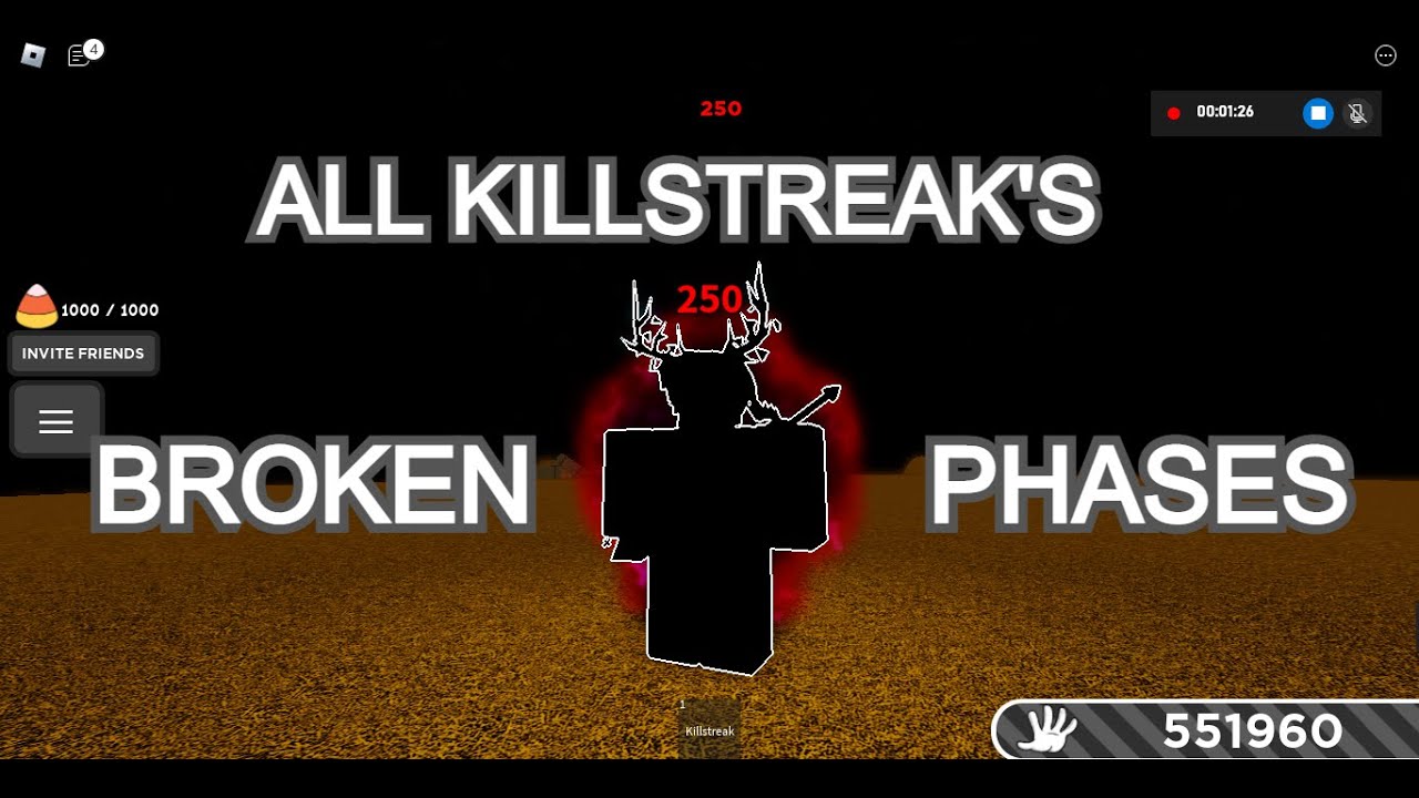 ALL GLITCHED KILLSTREAK PHASES! - Roblox Slap Battles - - YouTube