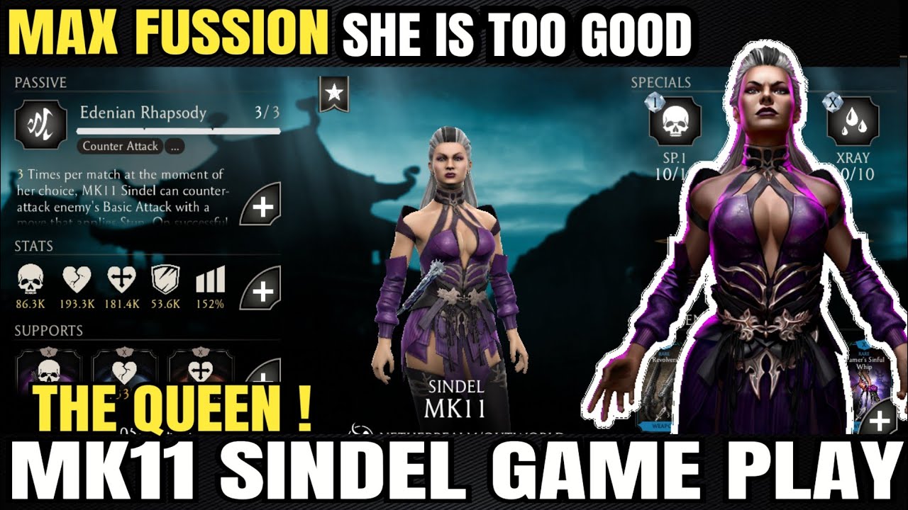 Mk Mobile | Mk11 Sindel | Maxed Fusion Game Play | All Epic Moves - YouTube