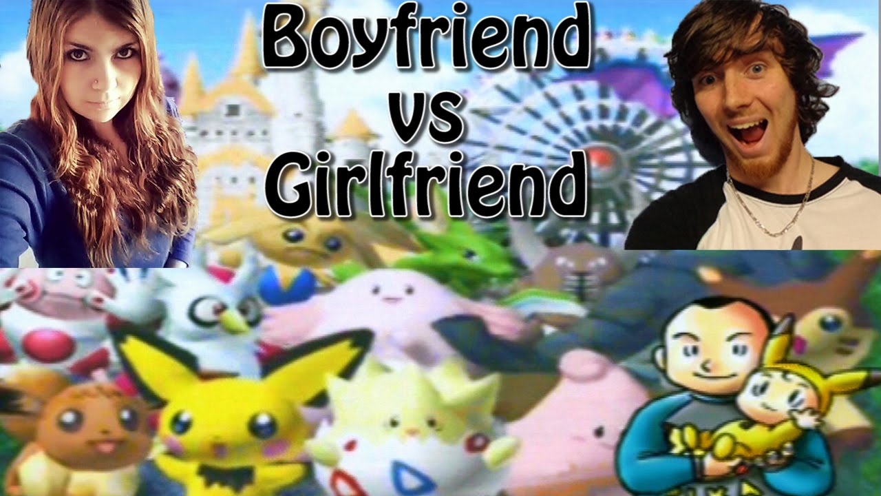 Boyfriend vs Girlfriend POKEMON STADIUM 2 MINIGAMES - YouTube