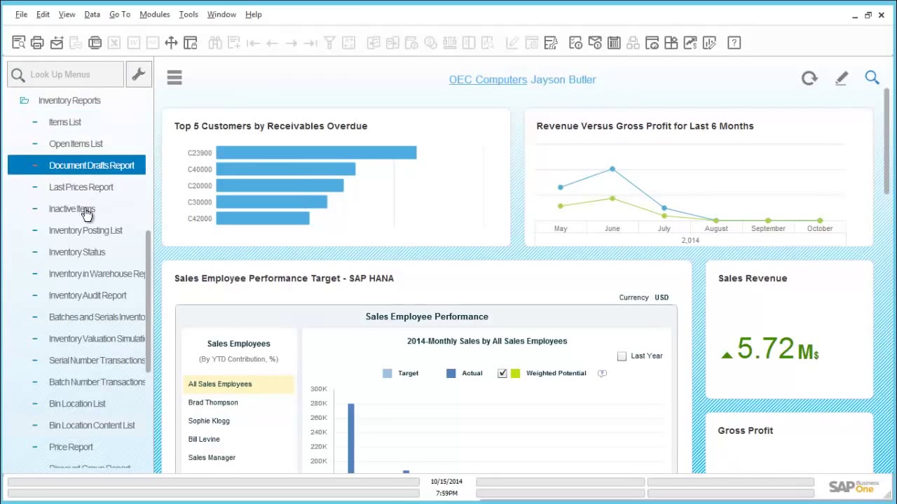 SAP Business One: Inventory - YouTube