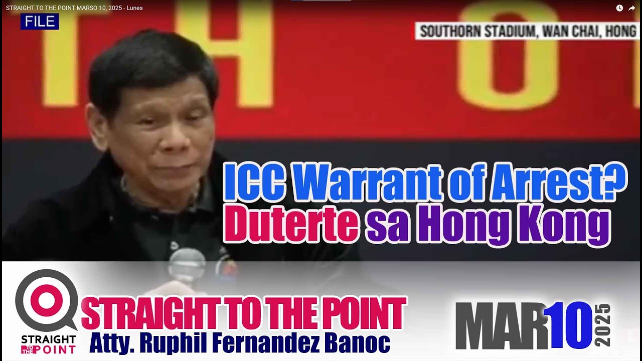 ICC Warrant of Arrest? Former President Duterte sa Hong Kong - YouTube
