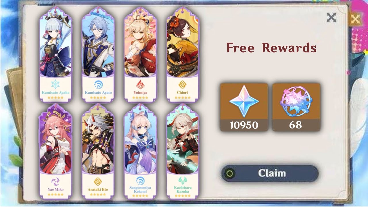 CONFIRMED! INAZUMA CHRONICLED WISH BANNER AND 68 PULLS FOR VERSION 5.6 ...