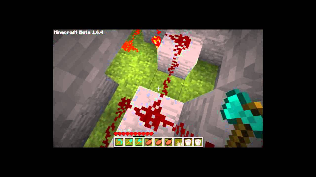 Minecraft Redstone Trap Door Trap - YouTube