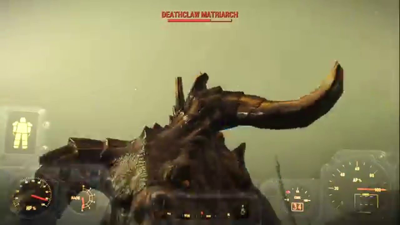 Fallout 4: 2076 World Series Baseball Bat vs. Deathclaw Matriarch - YouTube