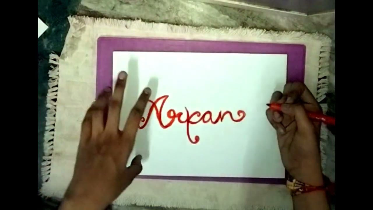 Calligraphy for name Aryan | beautiful handwriting | creativity | art ...