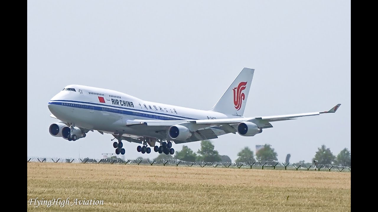 {Full HD} Chinese "Air Force One"- Boeing 747-400 Landing at Belgrade ...