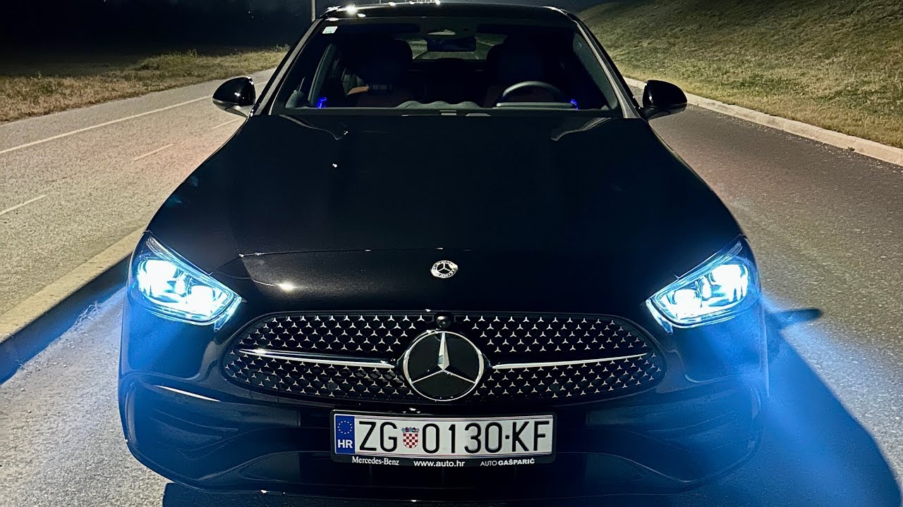 New MERCEDES C-CLASS (2023) at night - CRAZY AMBIENT lights, DIGITAL ...