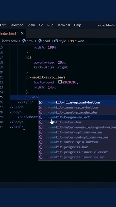 Custom Scrollbar Only With Css #shorts - YouTube