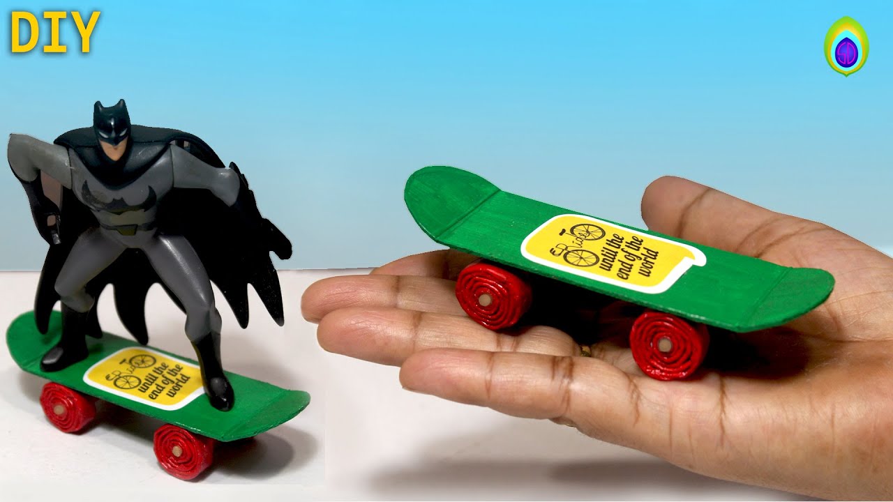 DIY Skateboard Miniature Made with Paper | How to make Skateboard at ...