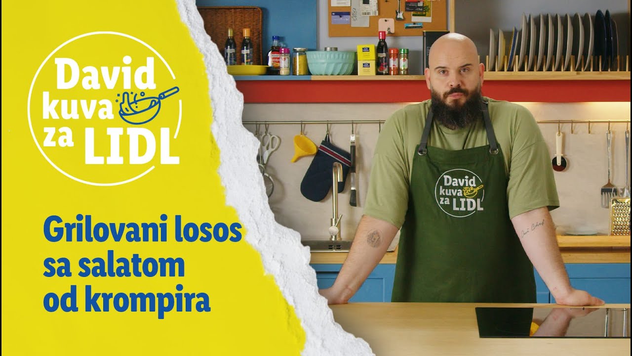 Grilovani losos sa salatom od krompira│David kuva za Lidl│Lidl Srbija ...