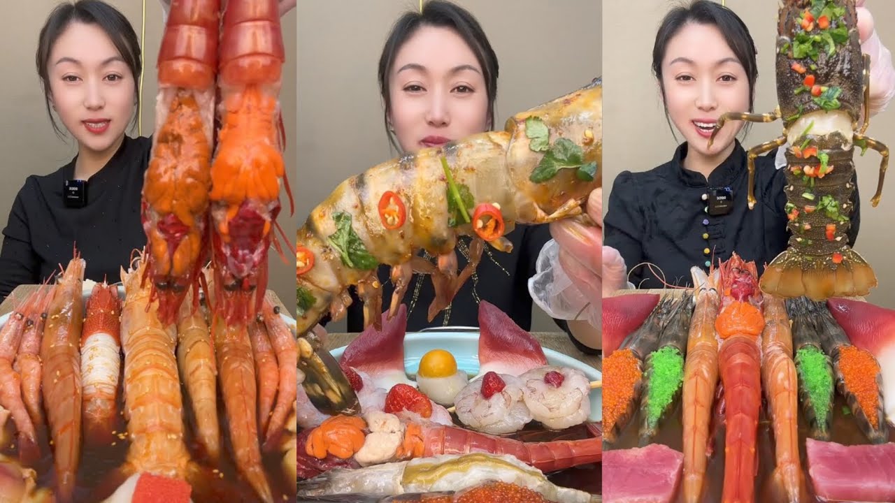 EAT SEAFOOD LOBSTER SHRIMP RED DEVIL SHRIMP SNAIL YUMMY....#mukbang # ...