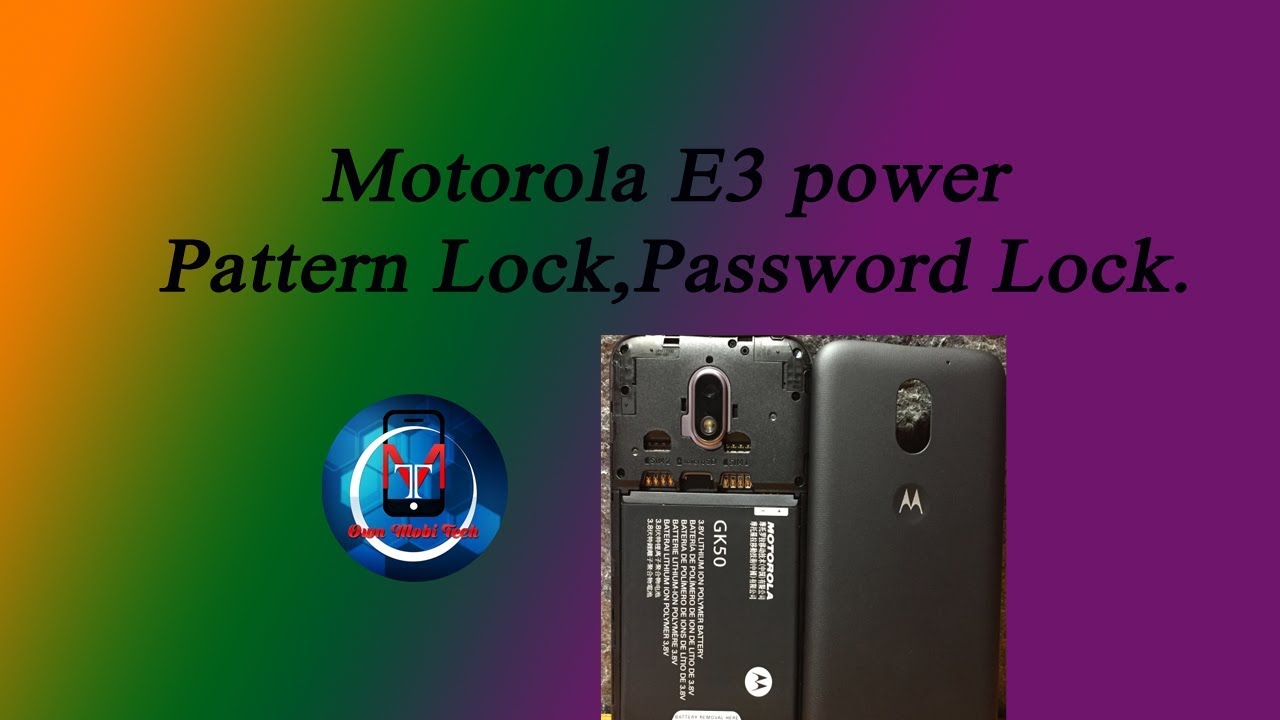 Motorola E3 Power Pattern Lock,Password Lock Solution... - YouTube