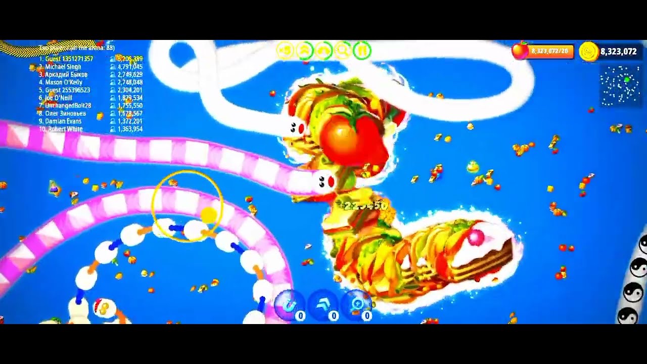 Best Gameplay worm zone io Trapped Trol snake #ghazigaming - YouTube