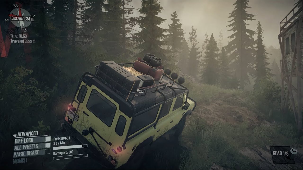Spintires MudRunner Land Rover Defender | Exploring The Map | Ultra ...