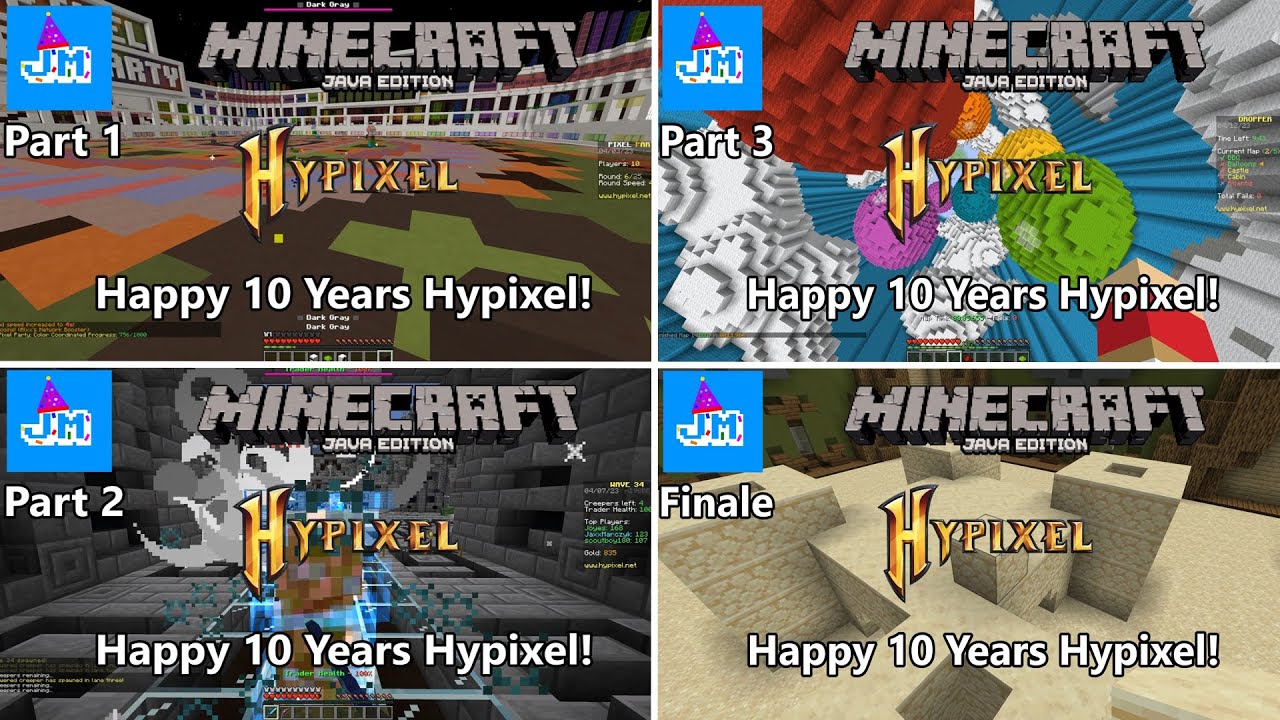 Happy 10 Year Anniversary Hypixel! [All Parts] (Minecraft Java) - YouTube