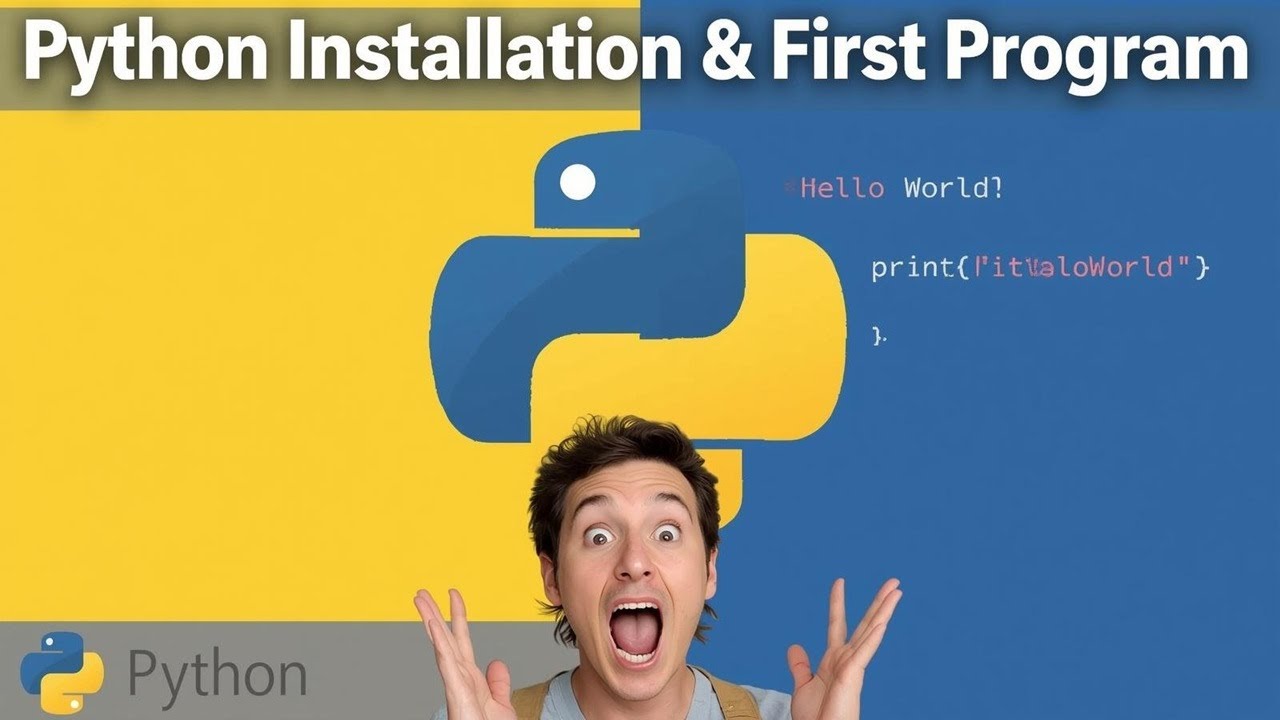 Install Python & Run Your First Program| Python Tutorial for Absolute Beginners #python # ...