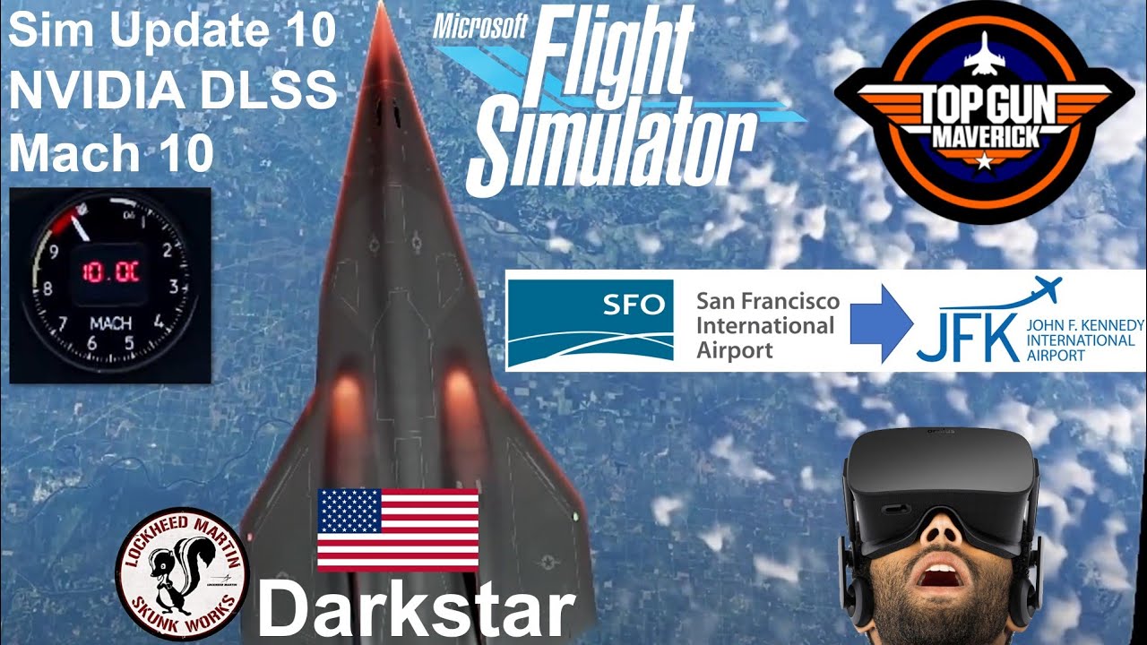 SU10 Darkstar in VR with DLSS - Microsoft Flight Simulator - SFO to JFK ...