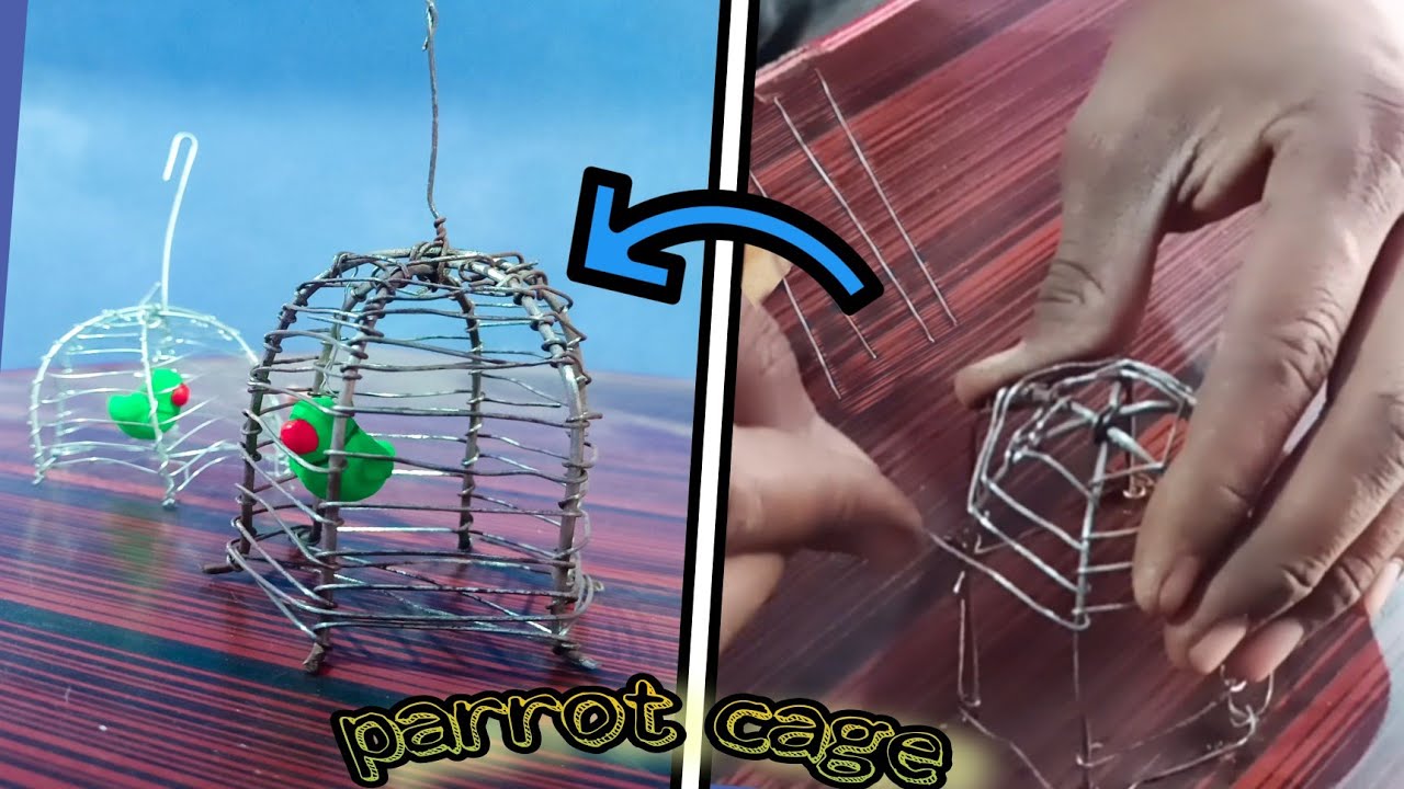 How To Make A Bird Cage // Ghar Par Chidiya Ka Pinjra Kese Banayen ...