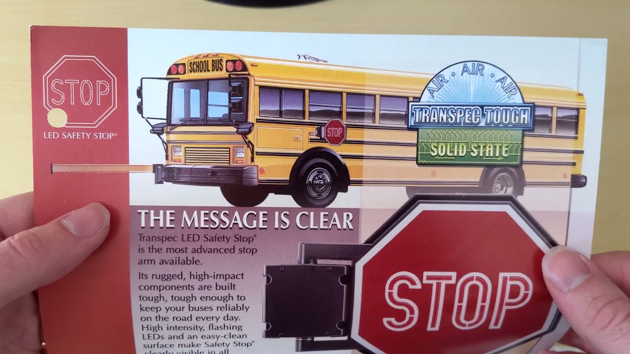 Transpec School Bus Stop Sign Brochures - YouTube