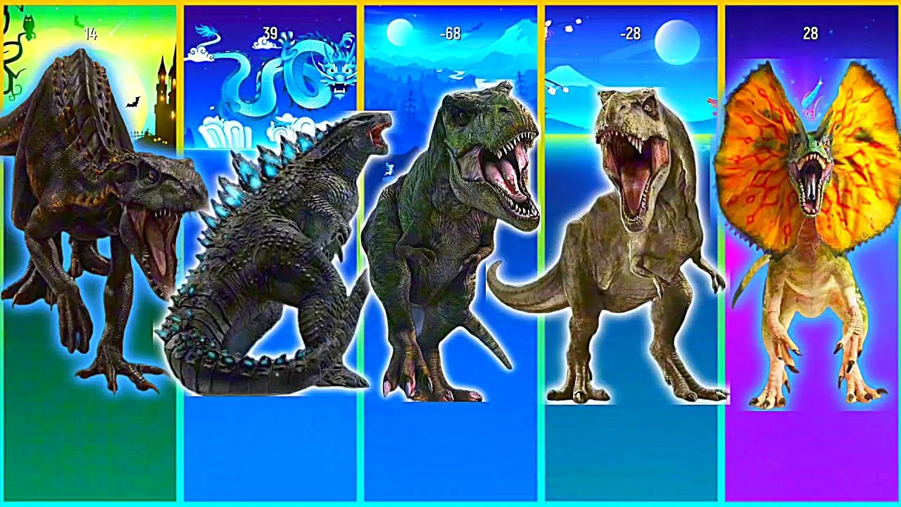 Jurassicworld indoraptor🆚The Godzilla🆚The Tyranosaurus🆚The T-Rex🆚 ...