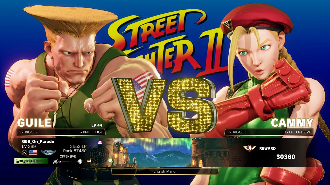 Street Fighter V AE - SF 2 Guile Arcade mode Hard Difficulty - YouTube