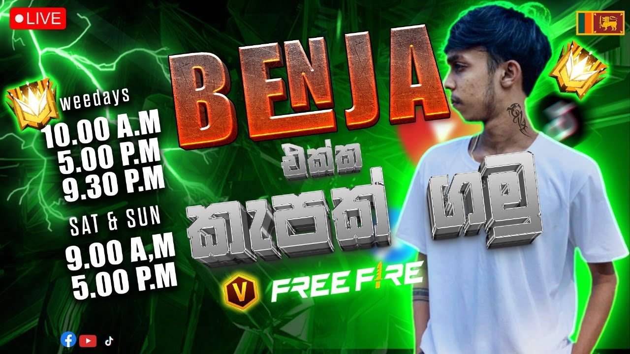 Rank push - FREE DIRE LIVE-BENJA GAMING #freefirelive - YouTube