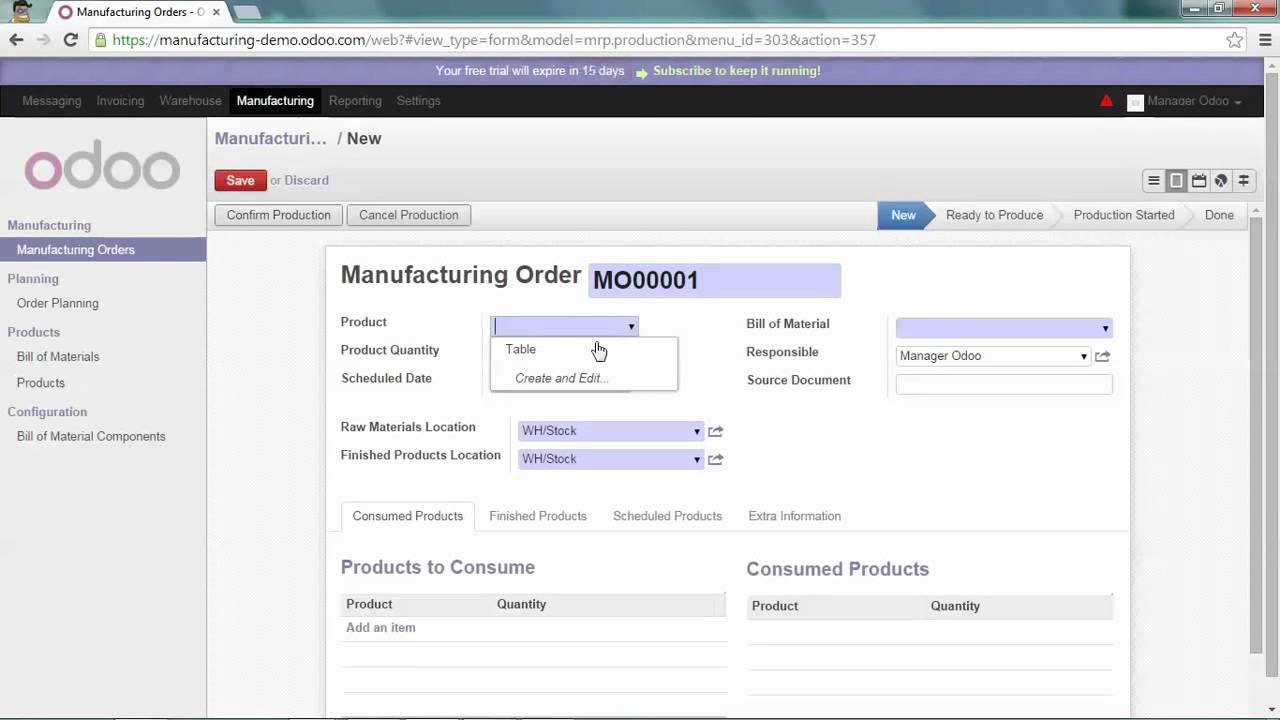 MRP - Get your Manufacturing up to Speed! in Odoo - YouTube