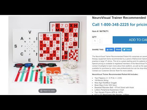 Vision Therapy Equipment Kits in NeuroVisual Trainer - YouTube