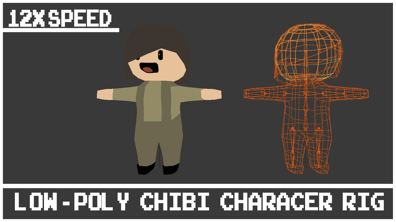 Chibi Character | 12x Blender Timelapse (1080p 60FPS) - YouTube