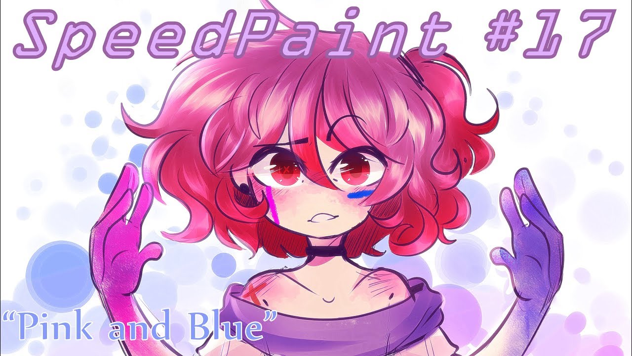 SpeedPaint #17 "Pink and Blue" - YouTube