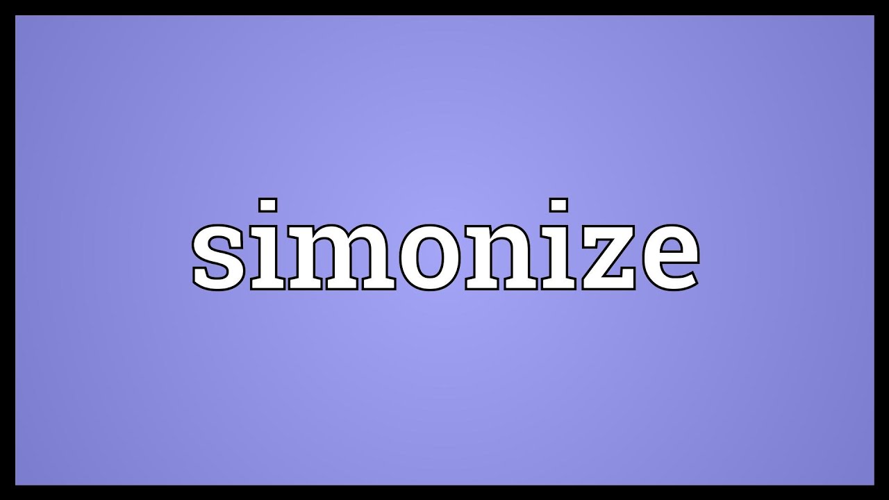 Simonize Meaning - YouTube